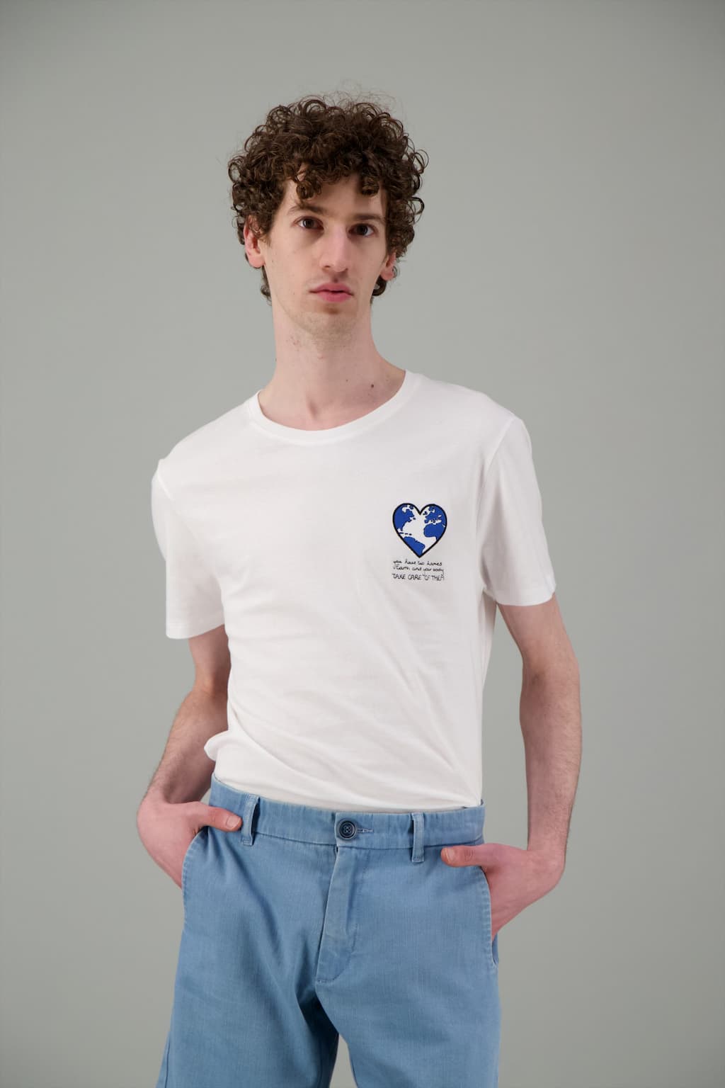 Tee-shirt coton bio japonais blue earth | 100% coton bio ou matières ...